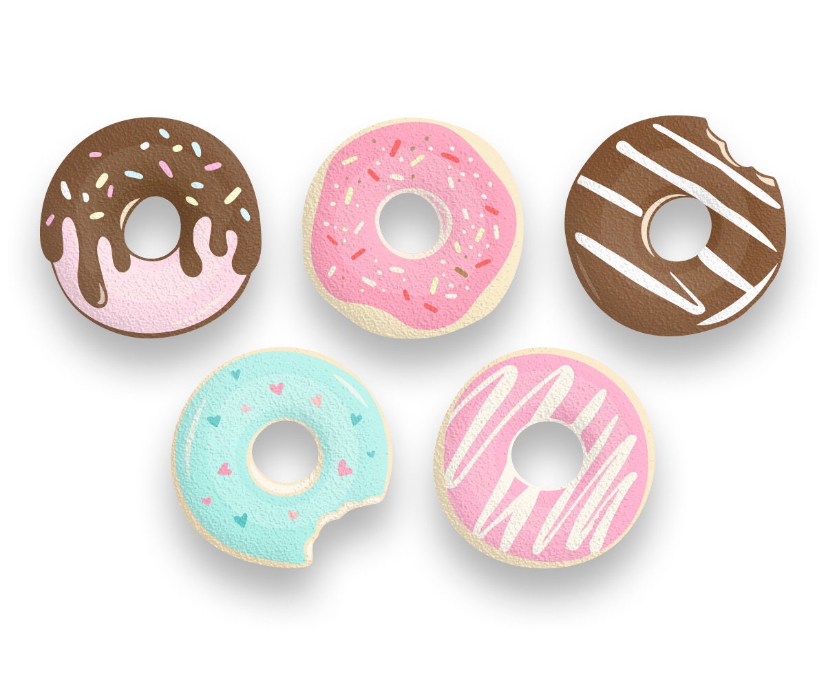 Peel and Stick Floor Donut Decals Set of 5 OR 10 Two Sweet | Etsy