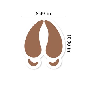 Deer Tracks • Textured Deer Floor Decals • Set of 8 • Removable Indoor ...