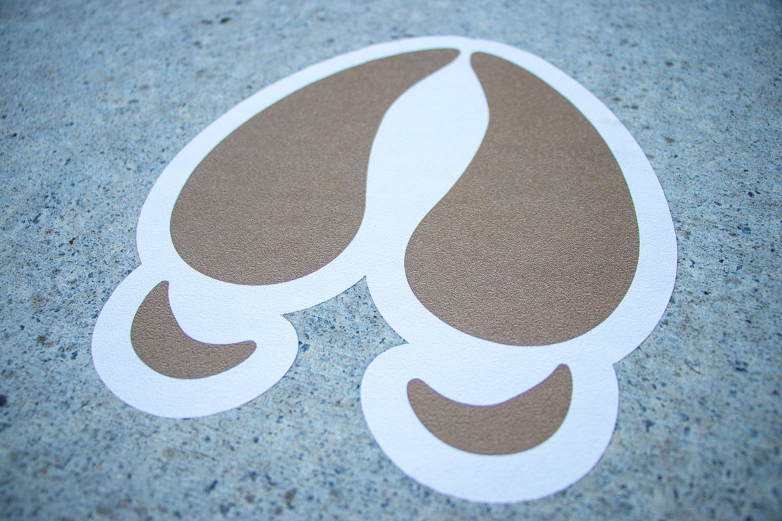 Deer Tracks Textured Deer Floor Decals Social Distancing | Etsy