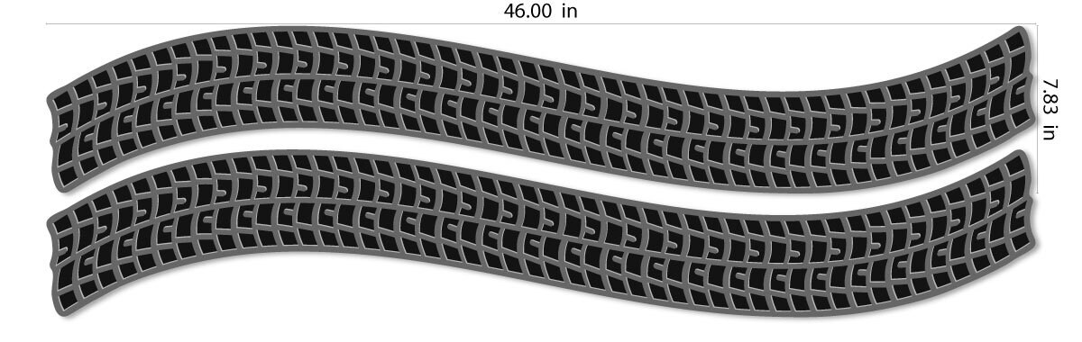 Tire Track Textured Floor Decals • Removable Sidewalk Vinyl Decals ...