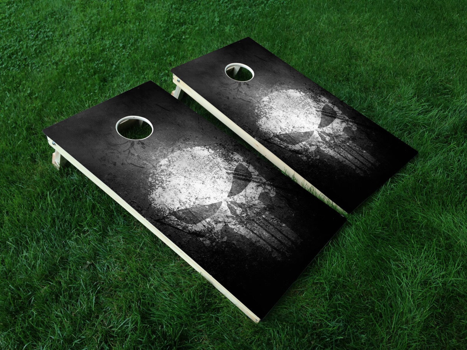 Punisher Cornhole Wraps Set of 2 Cornhole Decals Comes - Etsy