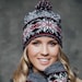 Fair Isle Knitted Wool Hat in Estonian Etnic Style White and Grey ...