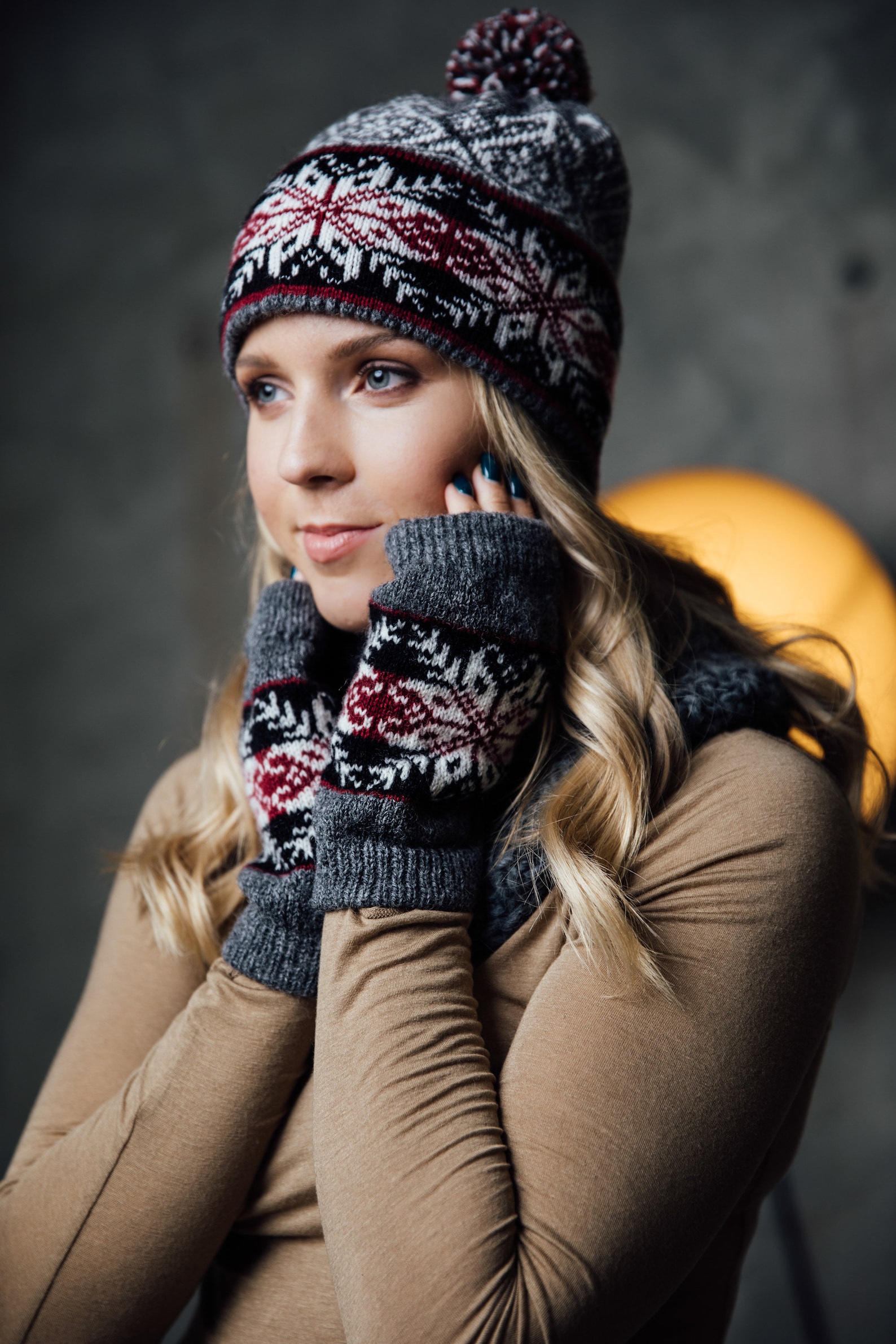 Women Cowl Scarf Gray Wool Scarf Woman Knit Alpaca Wool Loop - Etsy