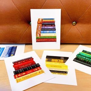 Wizard School Textbooks Book Stack Poster | Book Lovers Wall Art ...