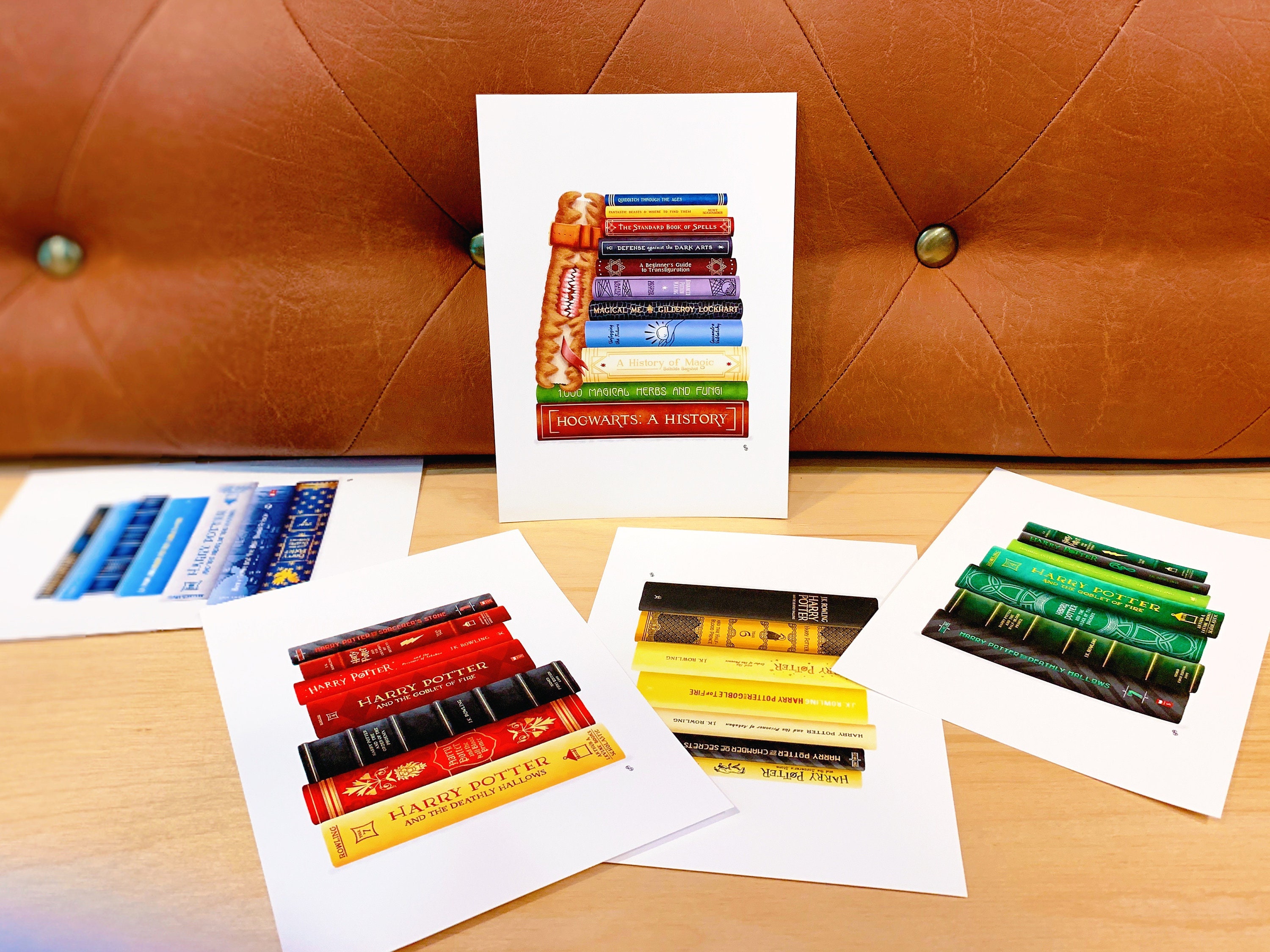 Wizard School Textbooks Book Stack Poster | Book Lovers Wall Art ...