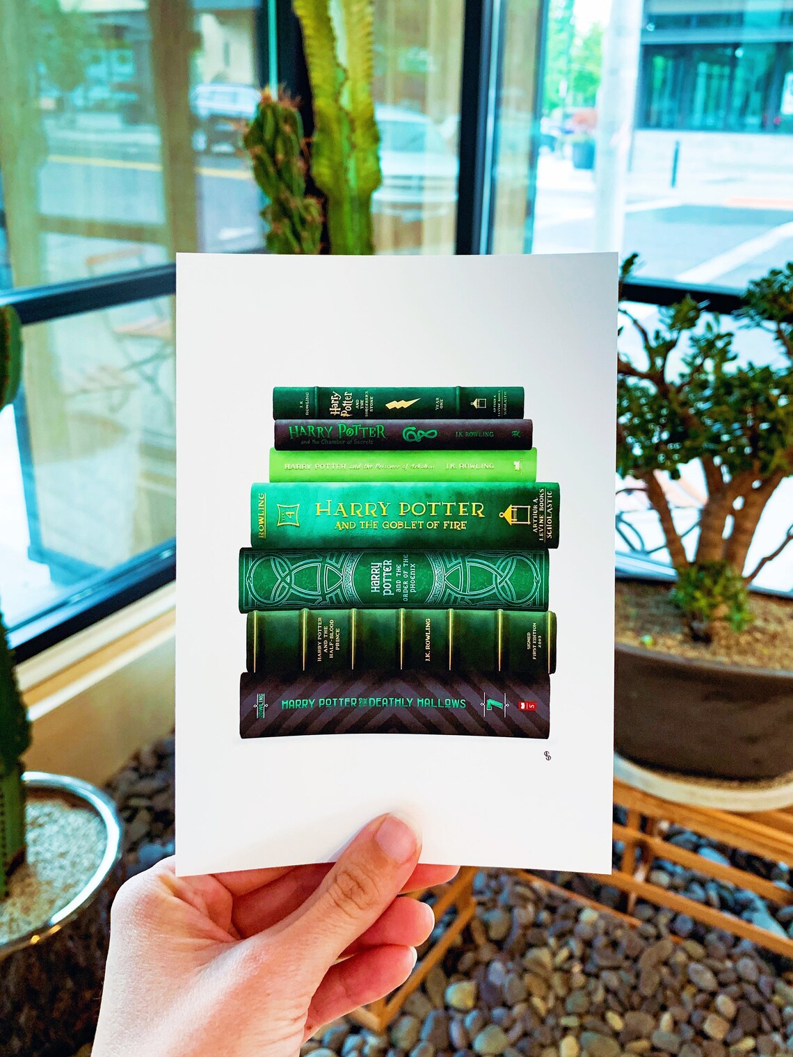 Wizard Snake House Book Stack Poster | Book Lovers Wall Art | Gifts for ...
