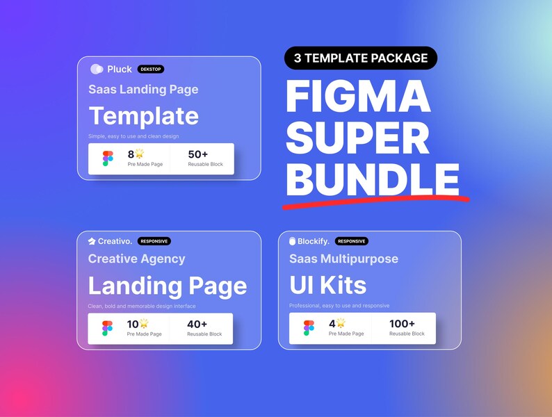 Saas Landing Page Kit Dekstop | Multipurpose Landing Page | Creative Landing Page - Etsy