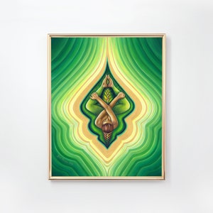 Leaf Goddess Green Leaf Artwork Leaf Artwork Abstract Leaf Art Print ...