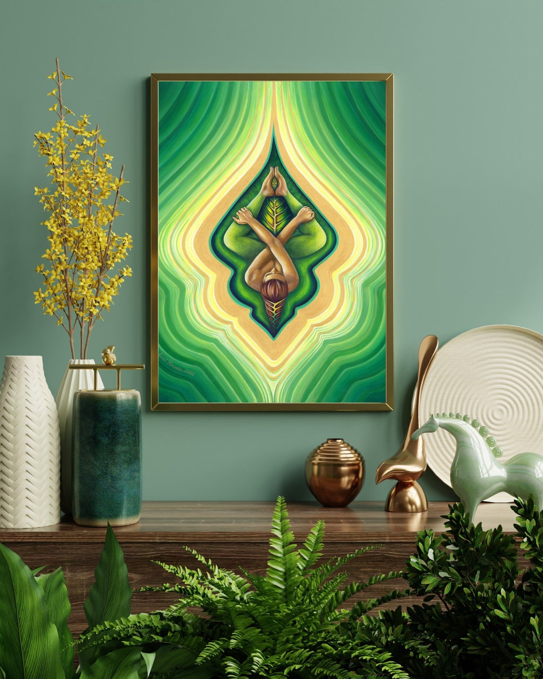 Gaia Art Print Gaia Wall Art Nature Goddess Art Print Earth Goddess Art Patchamama Art Print