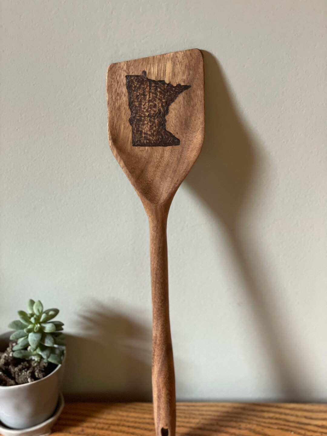 Minnesota Wooden Spatula Hand Burned, Kitchen Decor, Kitchen Utensils ...
