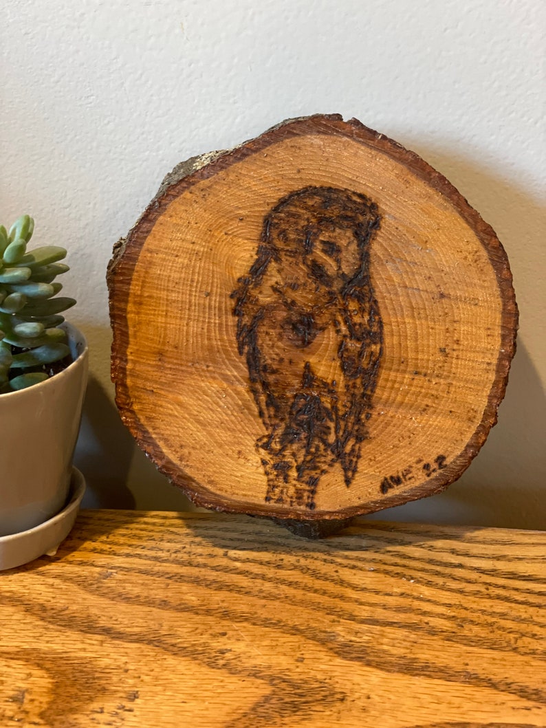 Hand Burned Barn Owl - Pyrography - Custom - Rustic Decor - Wood Burned ...