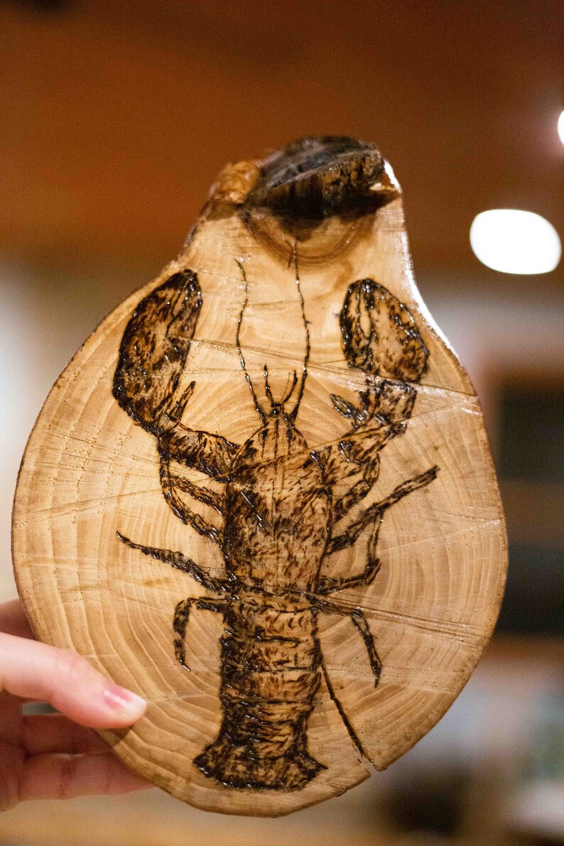 Wood Lobster Art- Wood Burning - Decor, House Decor, Rustic Decor ...
