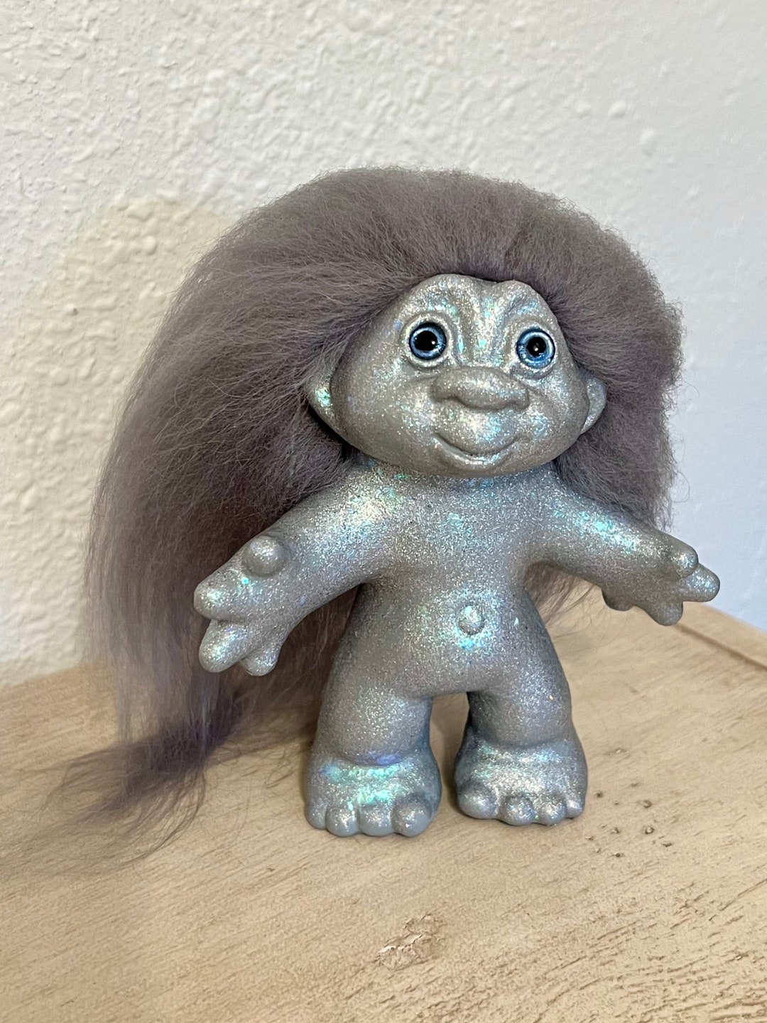Dam Troll Doll 5 Silver Body OOAK Figure With Sparkly Eyes and ...