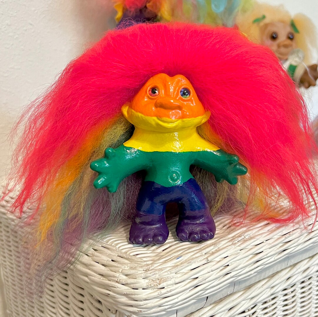Dam Troll Multicolored Pride Month Girl 5 Glass Eyes Wool - Etsy