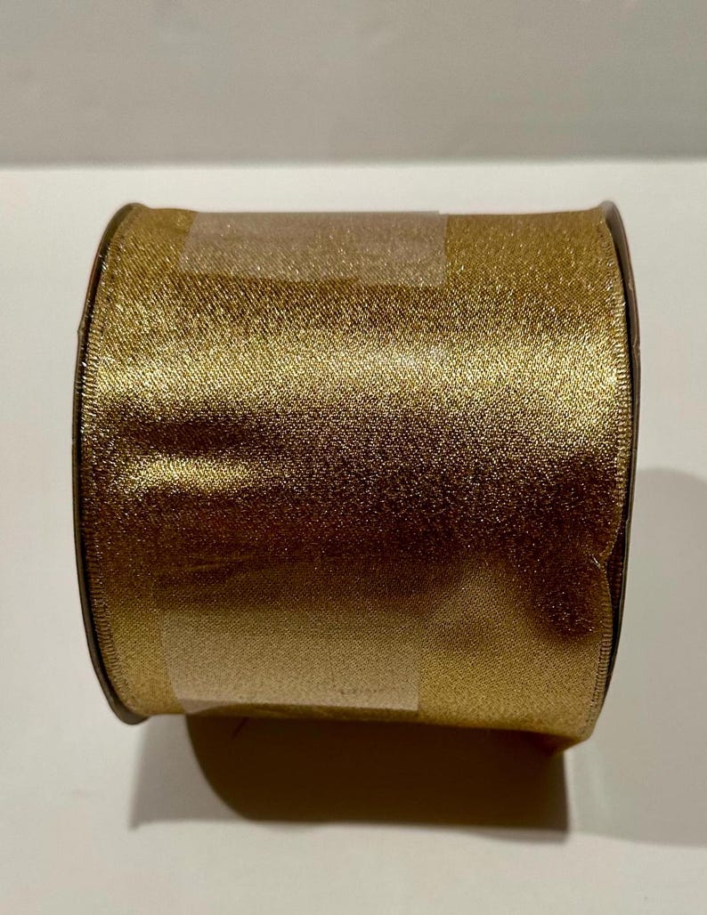 Celebrate It Metallic Gold Wired Ribbon. 3.75" X 18 Ft. - Etsy
