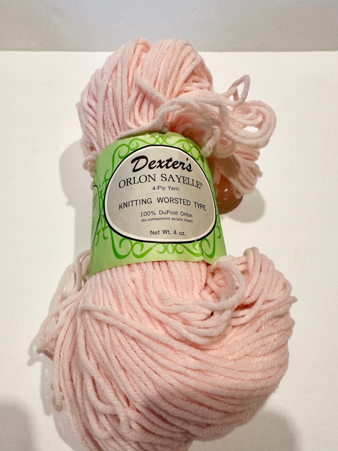 Vintage Dexter's Orlon Sayelle Yarn Pink - Etsy