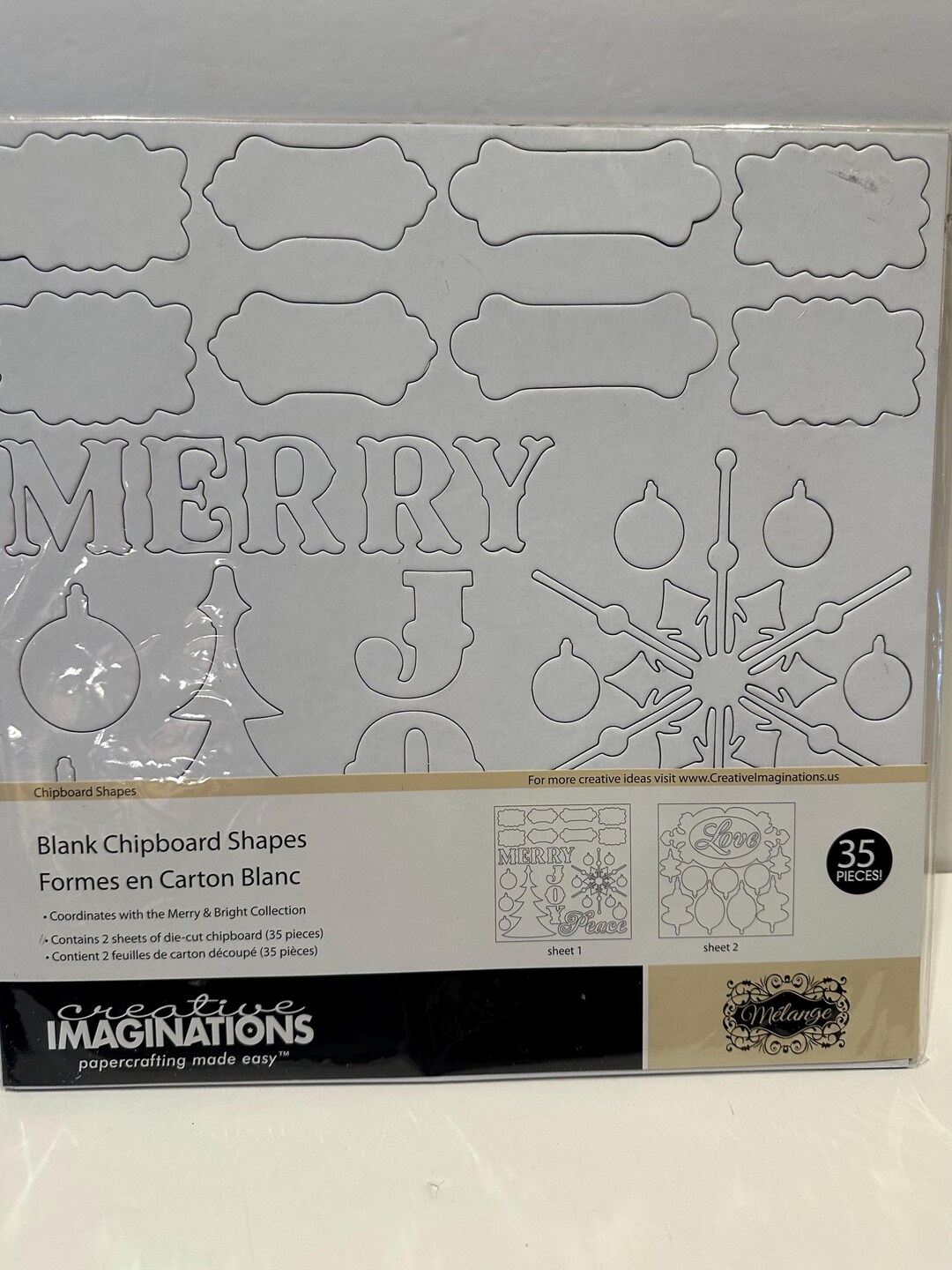 Creative Imaginations Chipboard Shapes; Merry & Bright - Etsy