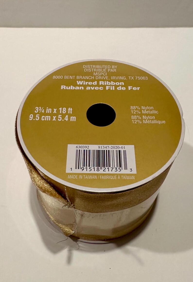 Celebrate It Metallic Gold Wired Ribbon. 3.75" X 18 Ft. - Etsy