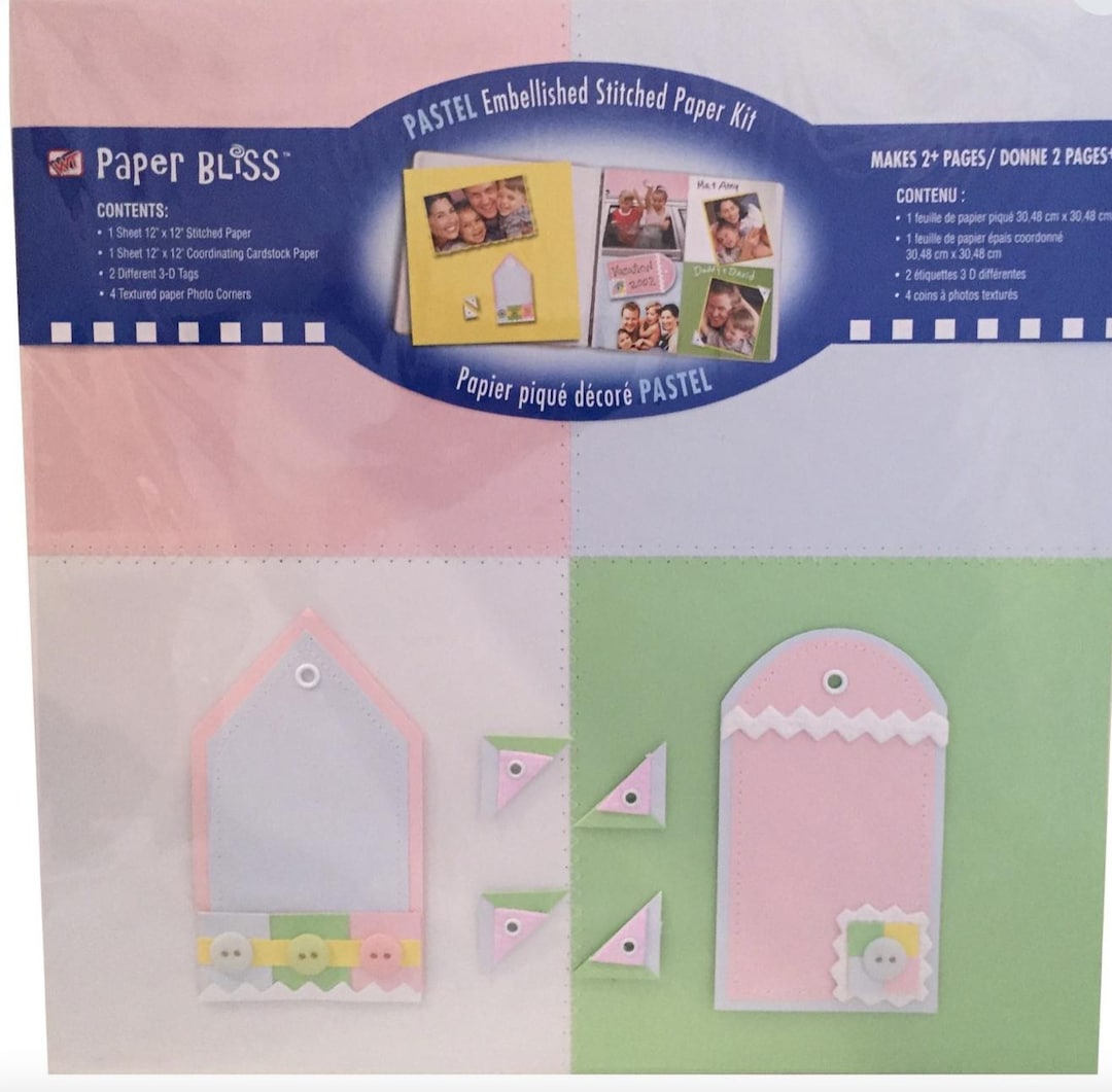 Paper Bliss 3D Stitched Scrapbook Paper Kit. - Etsy