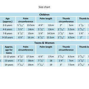 Winter Mittens PDF Pattern for Children, Teens and Women, Detailed Step ...