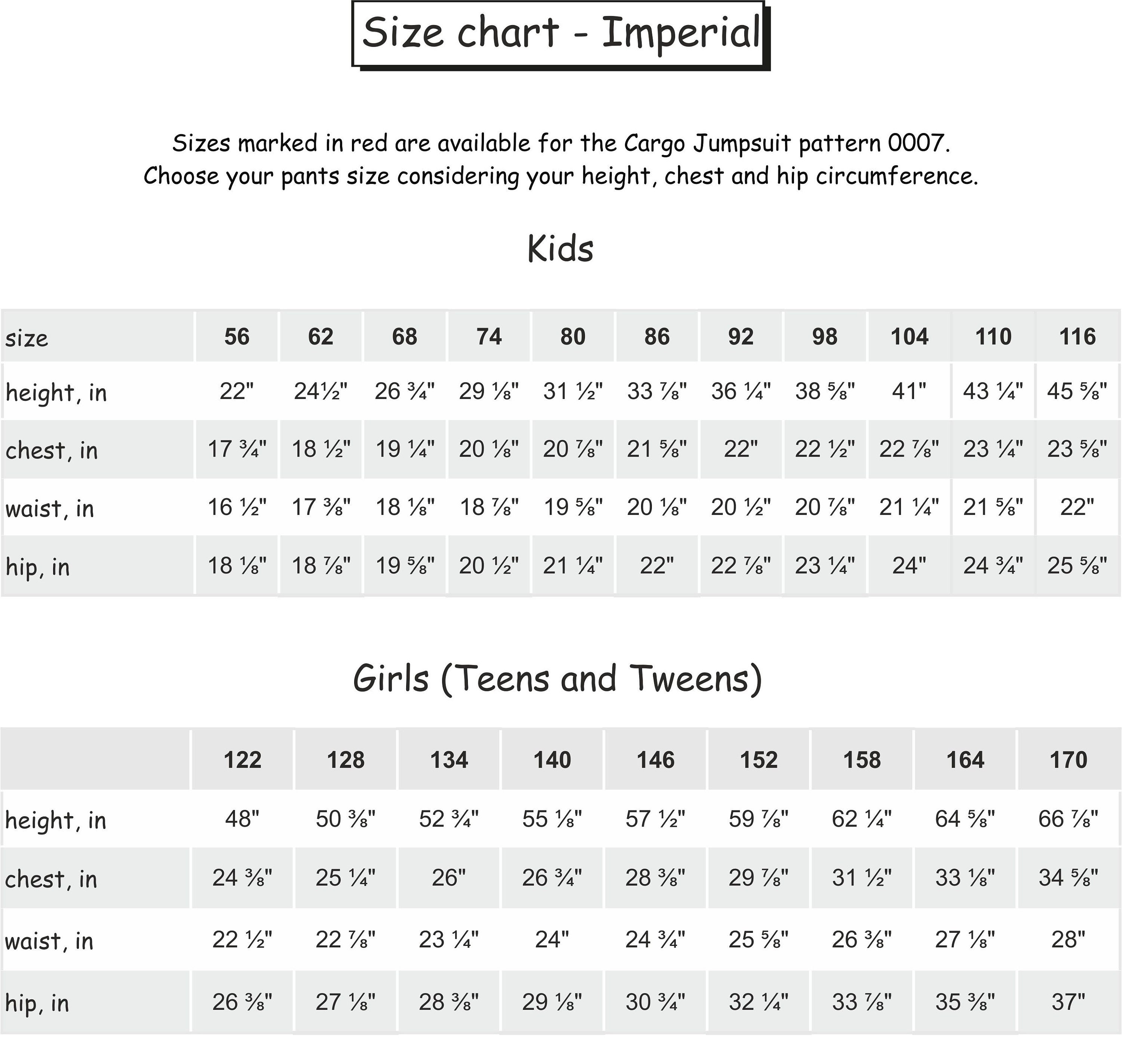 The Cargo Jumpsuit Pattern for Girls // // Tween and Teen // Sizes 140 ...