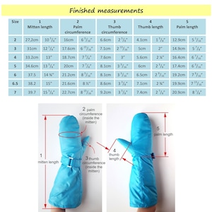 Winter Mittens PDF Pattern for Children, Teens and Women, Detailed Step ...