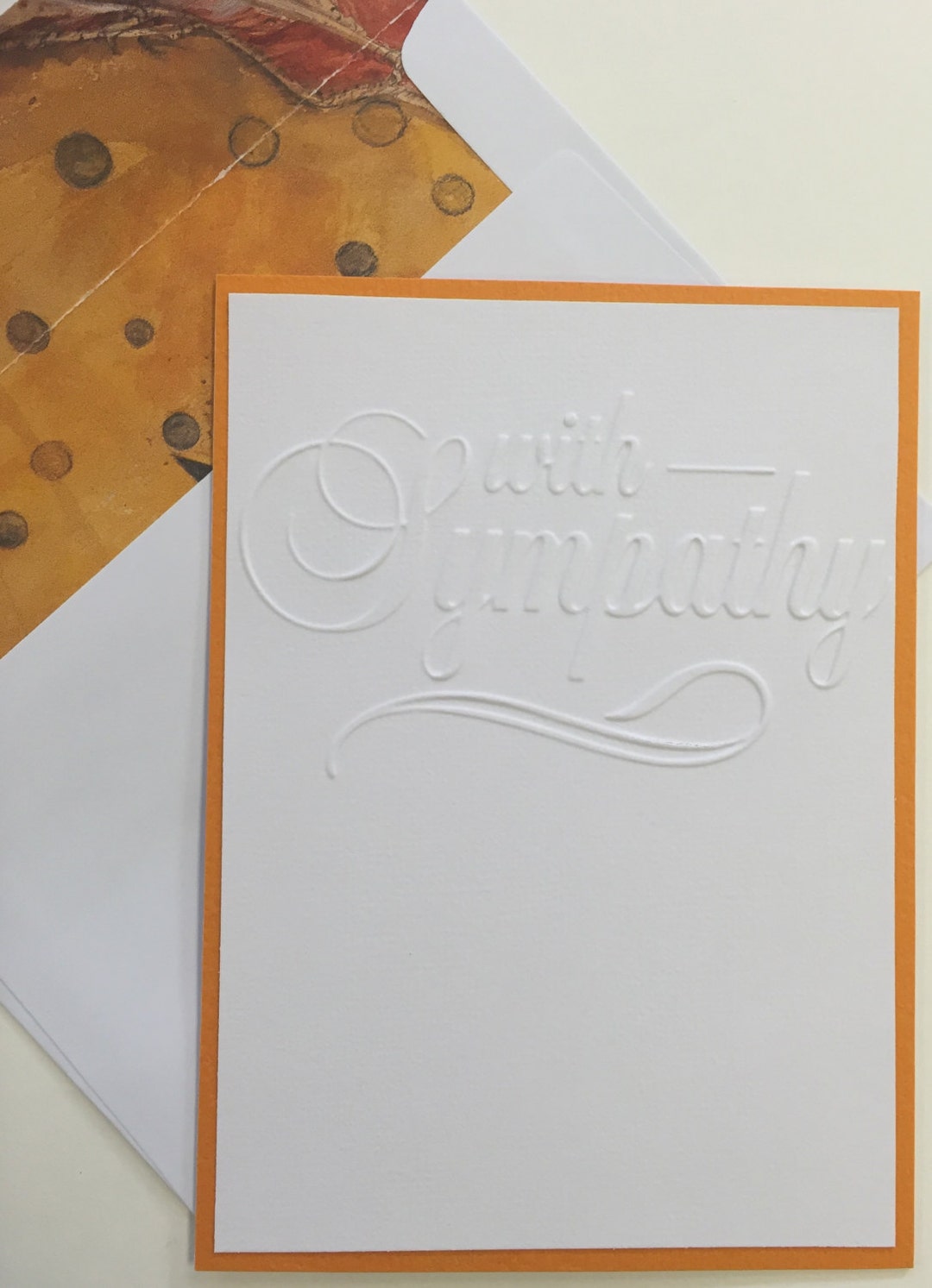 Embossed Sympathy Card-set of 4 - Etsy