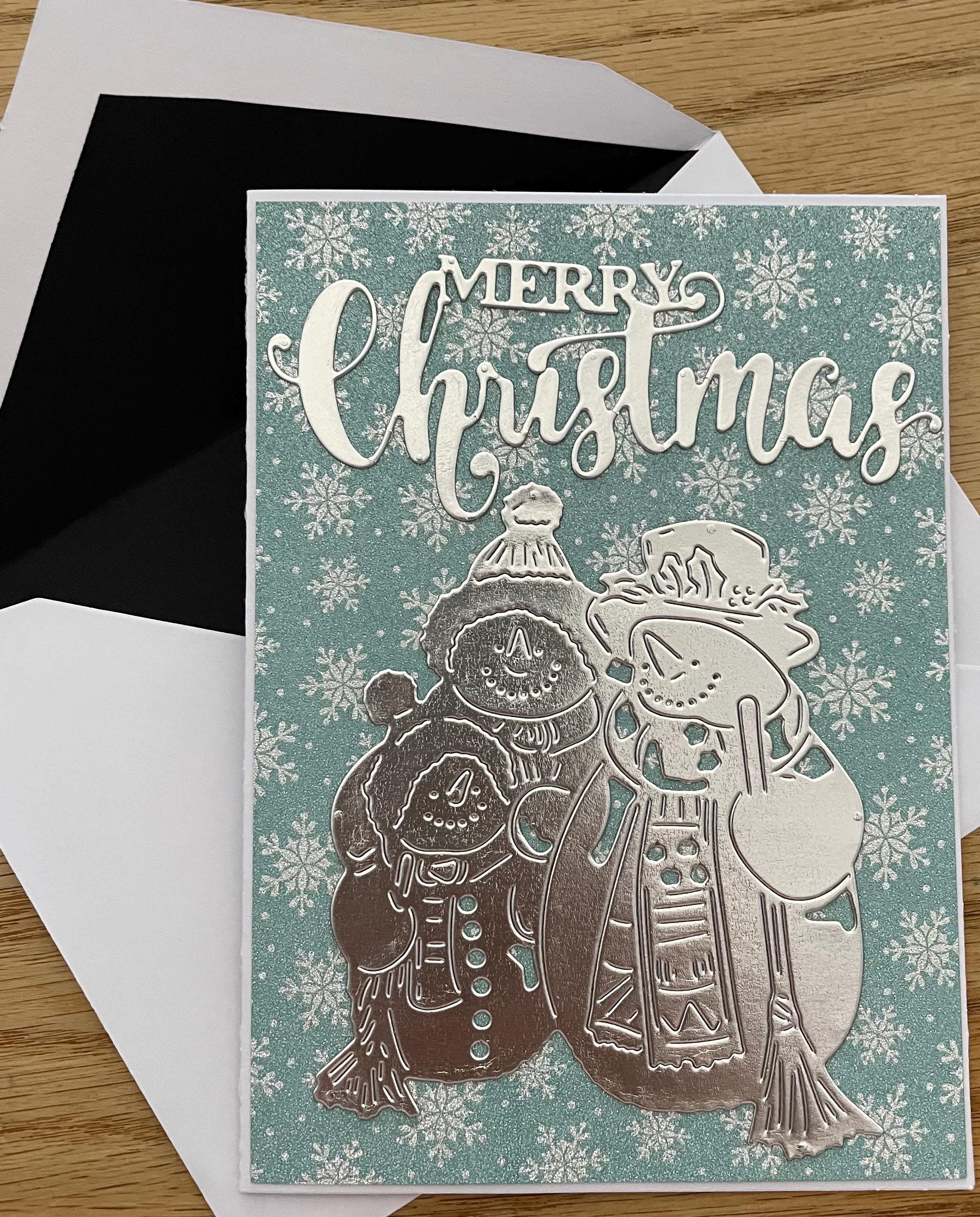 Christmas-merry Christmas Cards-snowmen-winter Season-card Set of 4 - Etsy