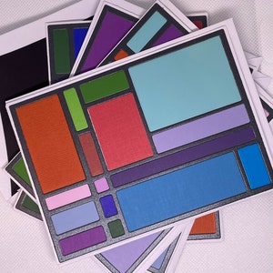 Patchwork Cards--set of 4 - Etsy