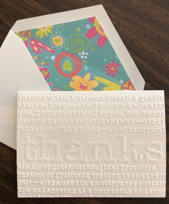 Tarjetas De Agradecimiento En Relieve