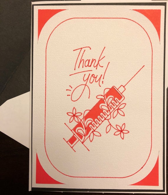 Thank you cardmedical thank you | Etsy