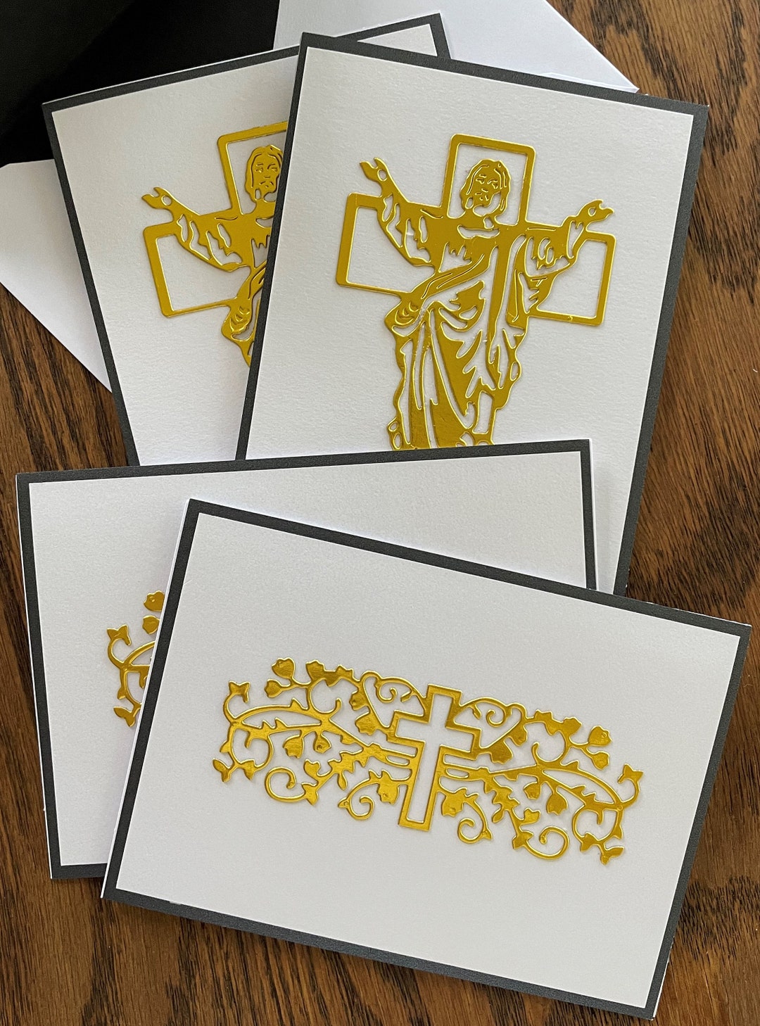 Cross Card Set of 4 - Etsy