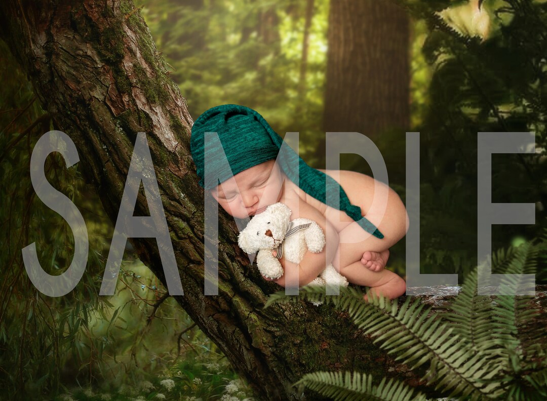 Newborn Digital Backdrop Newborn Digital Background Mossy Tree Trunk ...