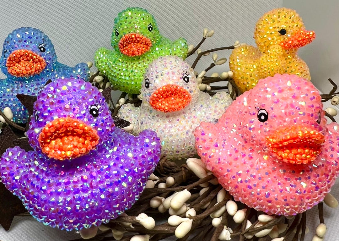 Jeep/cheer/cruise/desktop Buddy Ducks Bling/bedazzled Rhinestones - Etsy