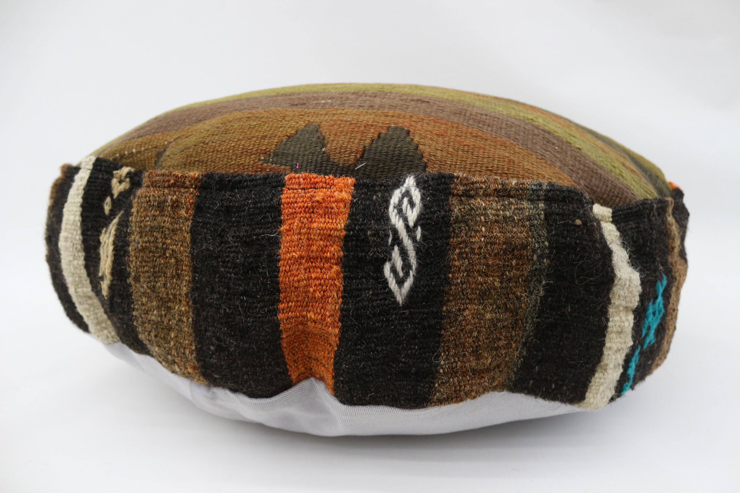 Aztec Kilim PoufCamping Puff24x24x6 Pear SeatBrown | Etsy