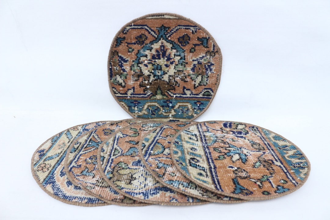 Best Under Plate, Round Supla, Gift Rug Coaster, Handwoven Service Mat ...