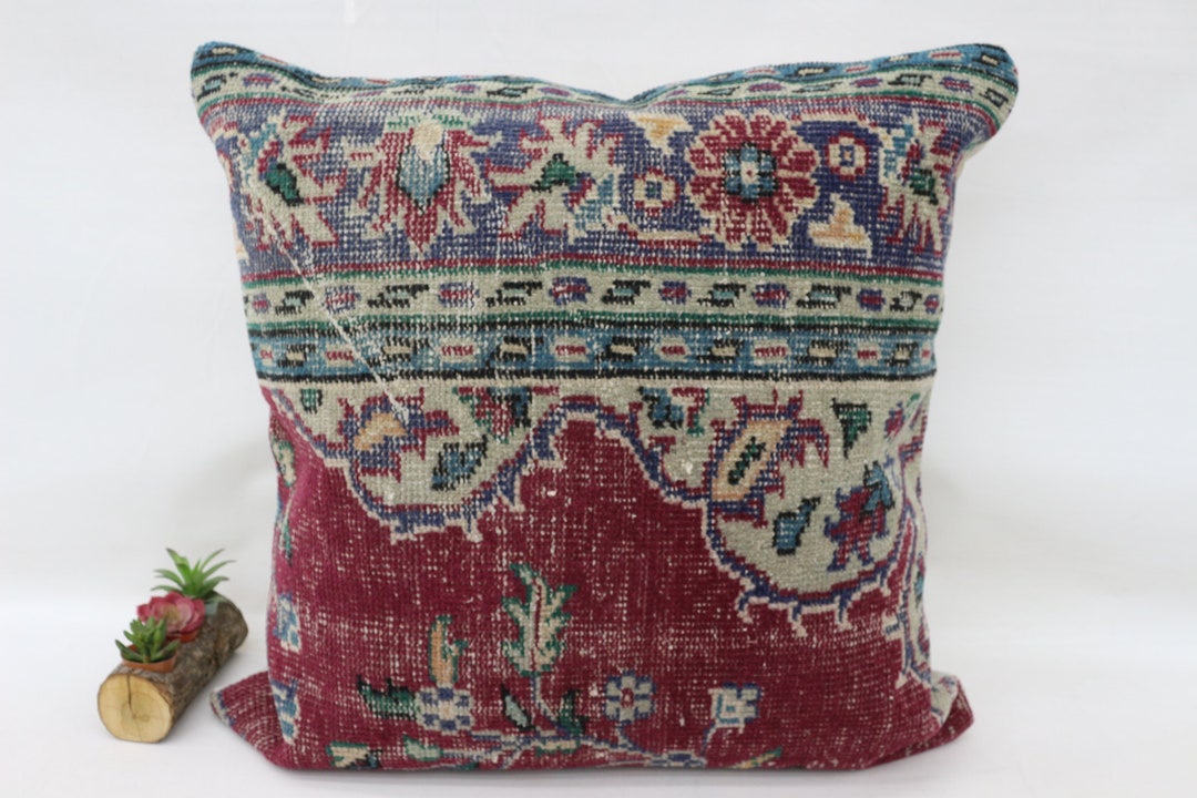 Personalized Gift, Kilim Pillow, Kilim Pillow Cover, 32x32 Red Cushion ...