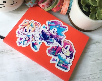 Sonic the Hedgehog Stickers classic Set 1 Fan Art Sonic SEGA 90s ...