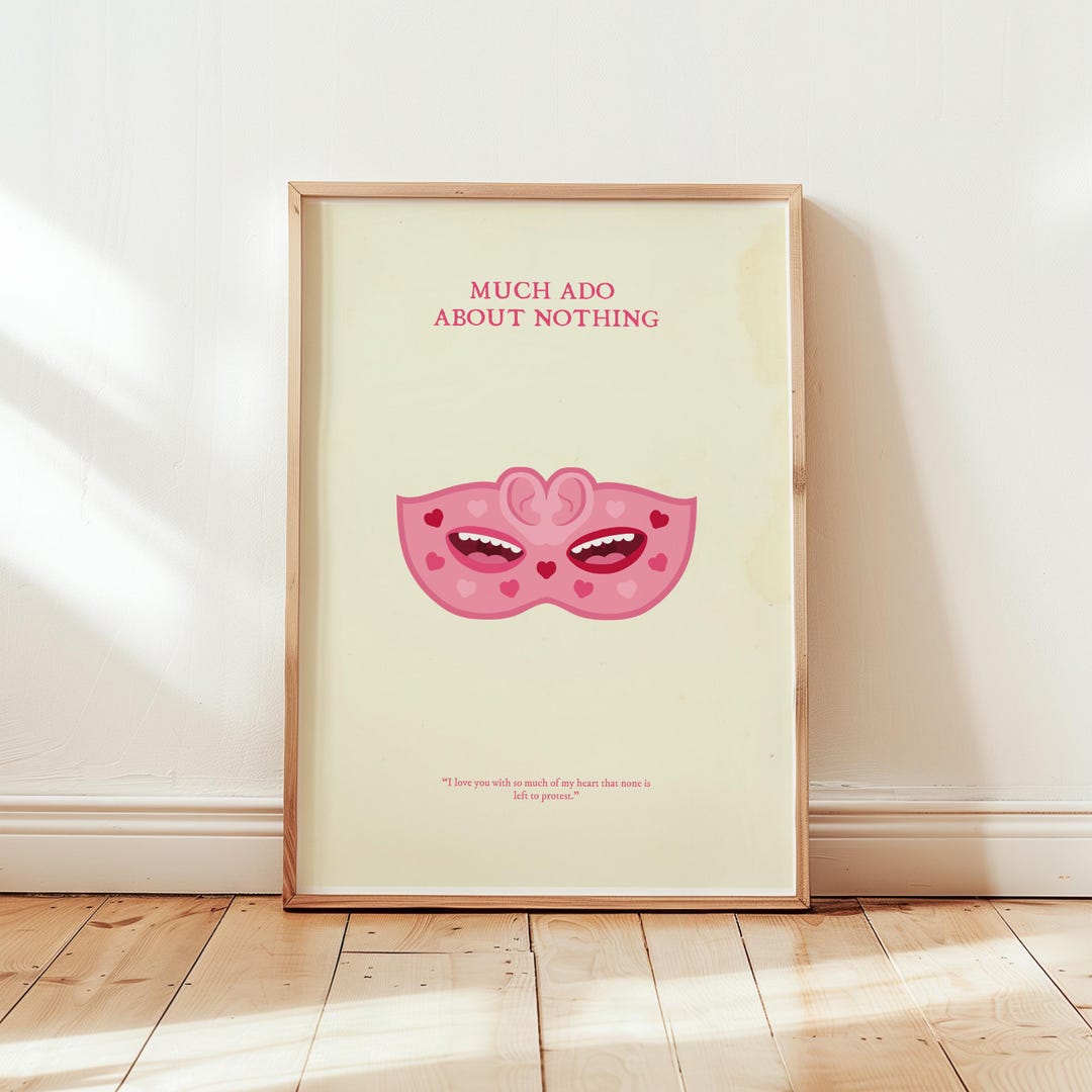 Much Ado About Nothing Art Print • SIMPLY SHAKESPEARE SERIES • Art ...