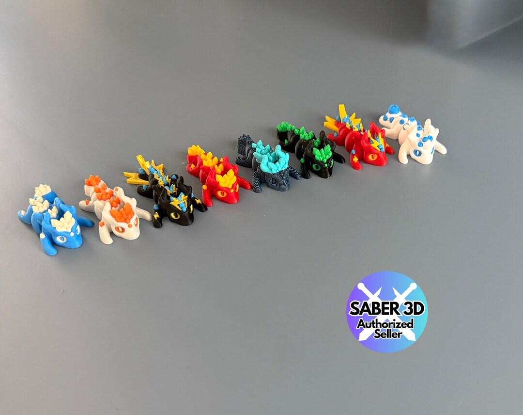3D Printed Articulated Dragon Fidget Toy: Sensory Desk Decor - Etsy