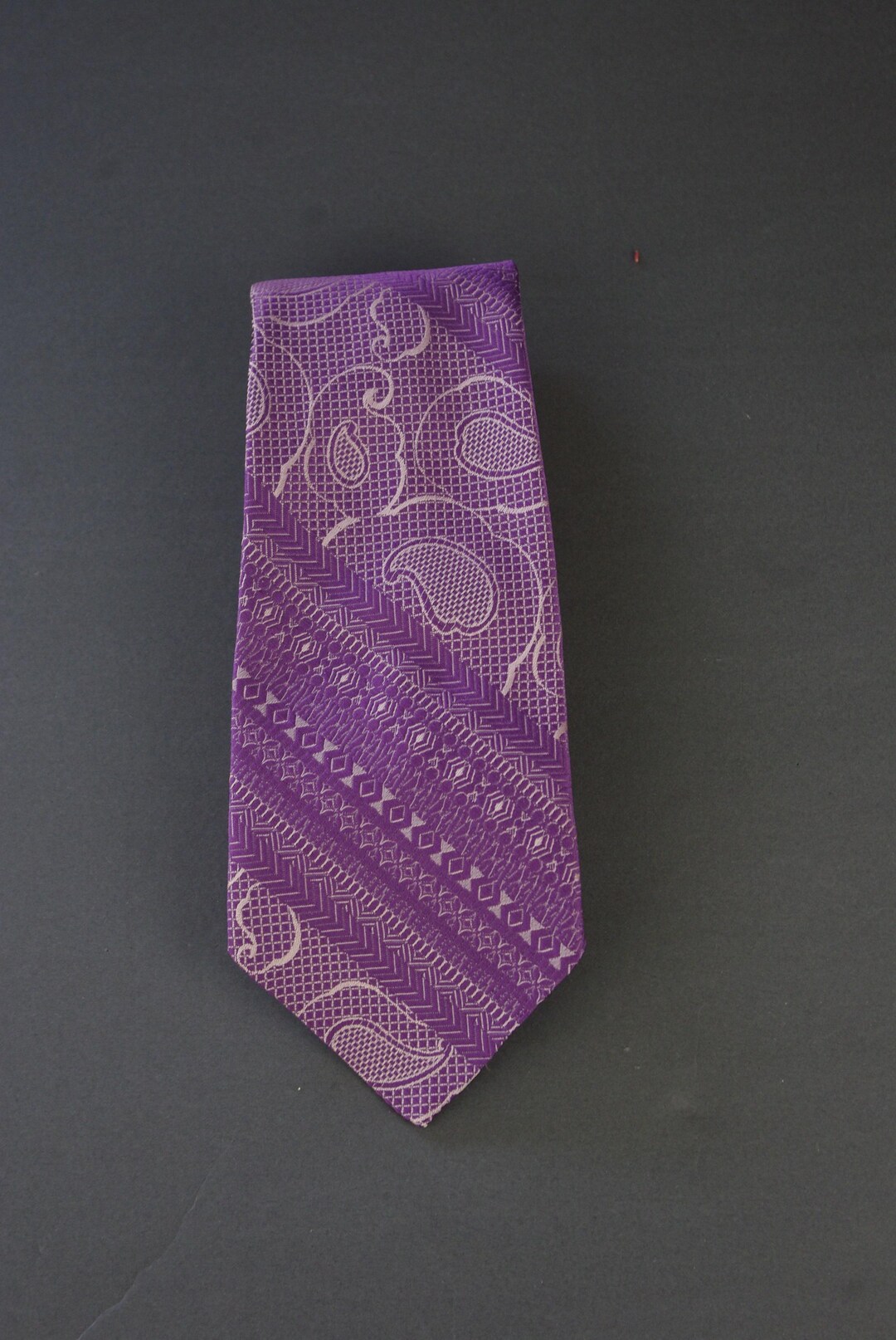 Violet Vintage 70's Kipper Tie Wide Width 4" Made in England Lined ...