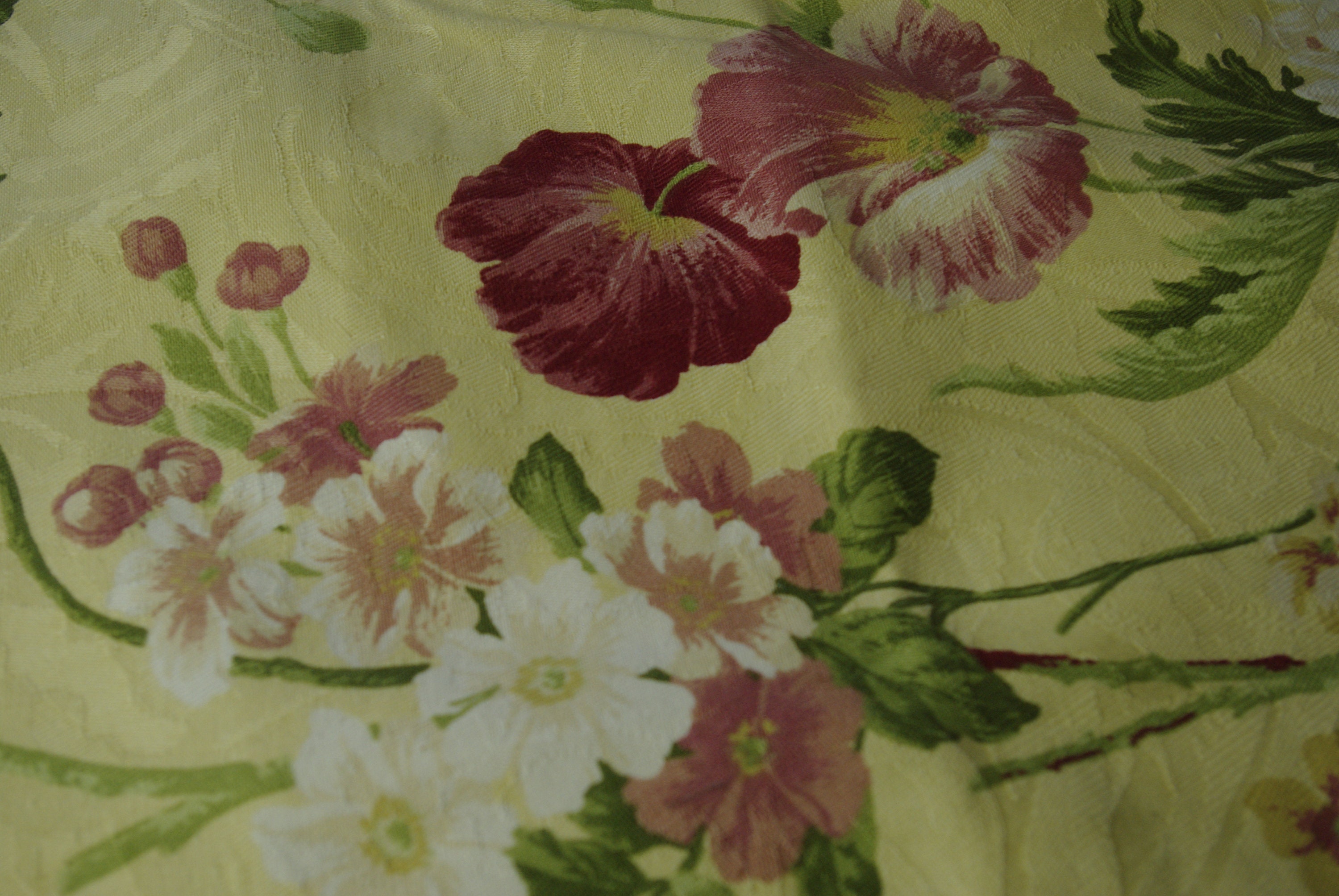 Pair Yellow Floral Shams King Size Custom Made Flange Style Plain ...