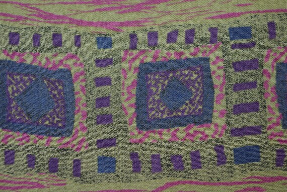 Mod Print Eggplant & Olive Dress Geometric Floral Two… - Gem