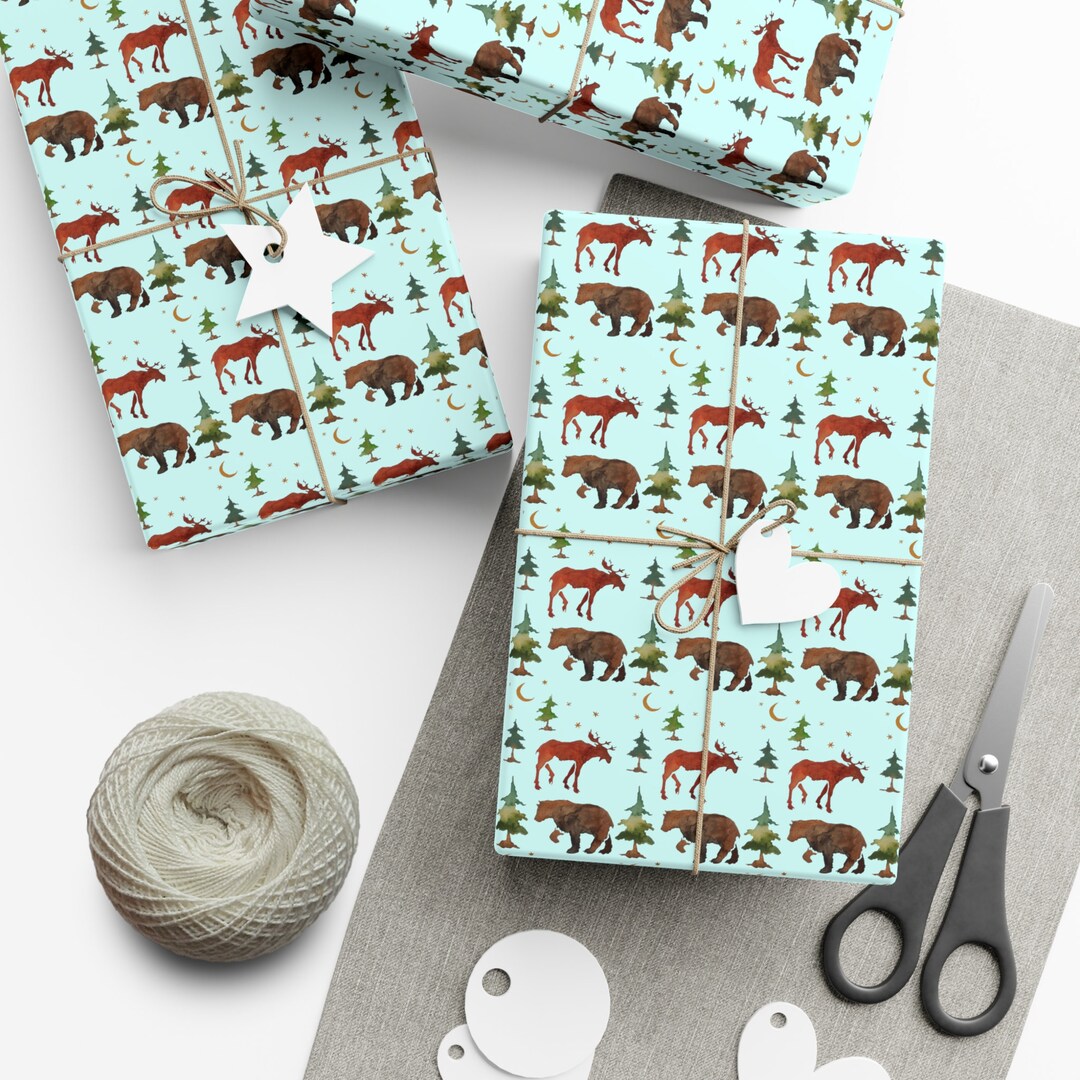 High Quality Gift Wrap: Gift Wrap for Him, Camping and Outdoors Themed ...