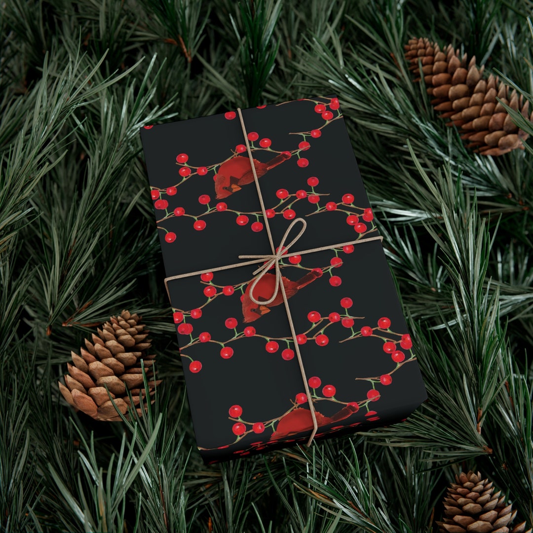 Gift Wrap Papers - Red Cardinal Bird Gift Wrap Rolls - Bird Lover Gift ...