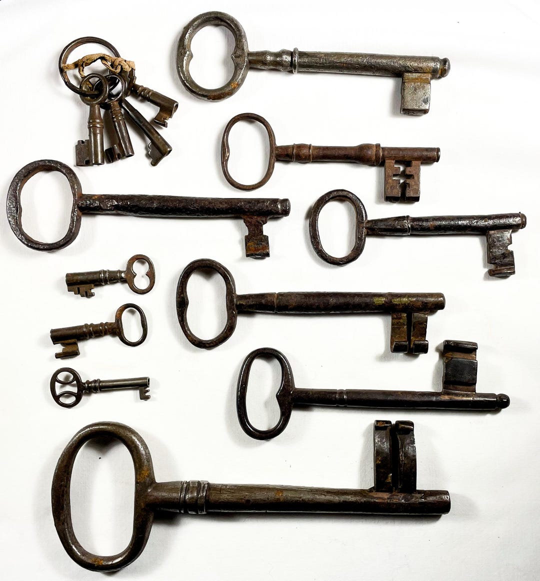 Rare Collection of 18th and 19th Century Keys - Wrought Iron - 14 Keys ...