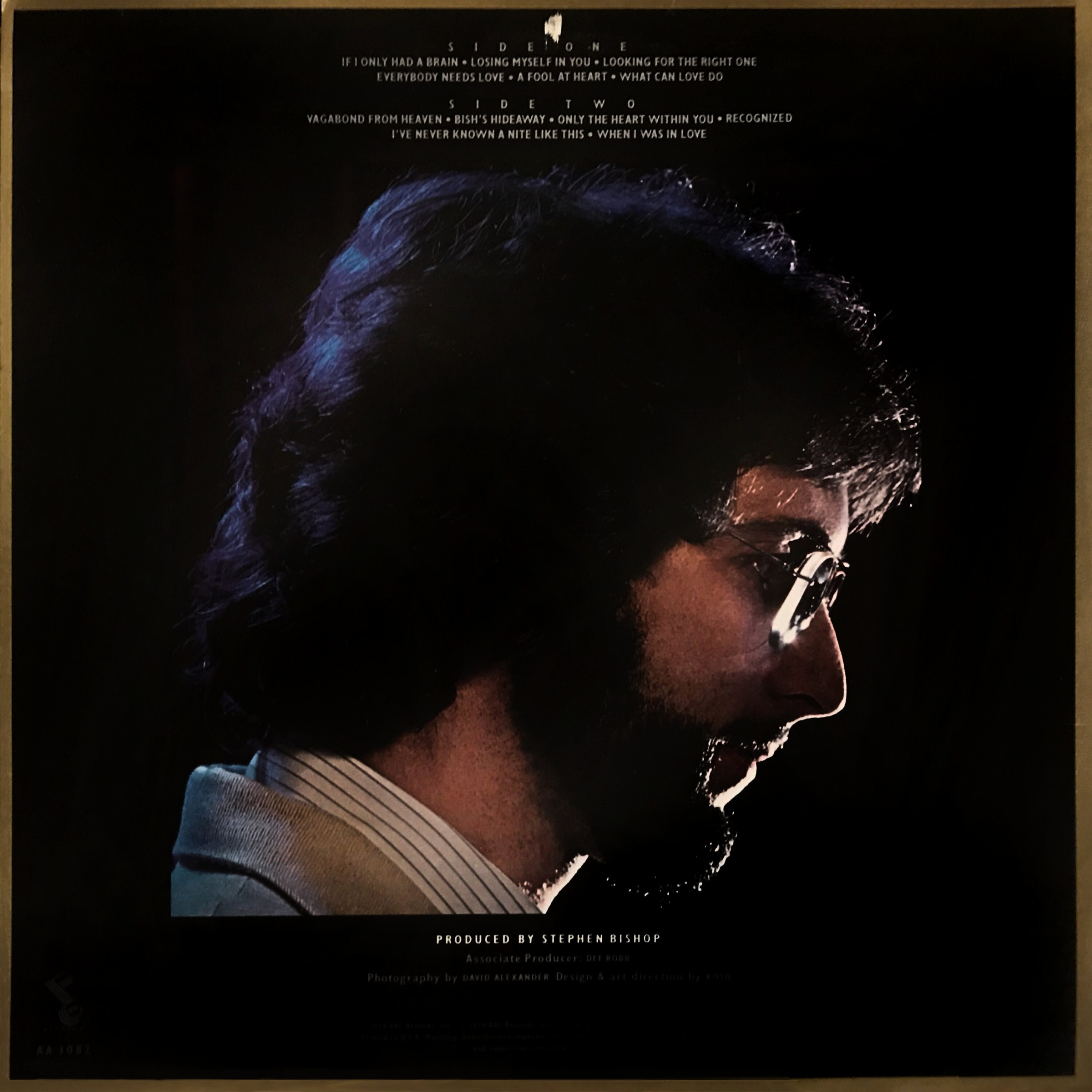 Stephen Bishop, bish Original 1978 Gold-certified Album in Near Mint ...