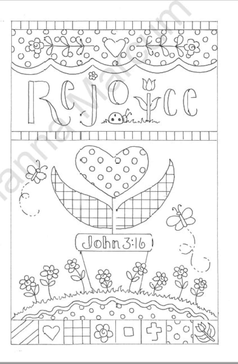 Rejoice Easter Coloring Card - Etsy