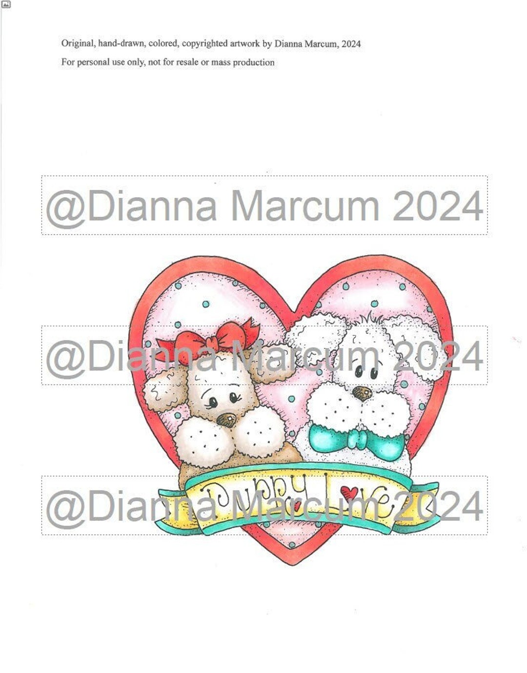 Puppy Love Valentine's Day and Blank File - Etsy