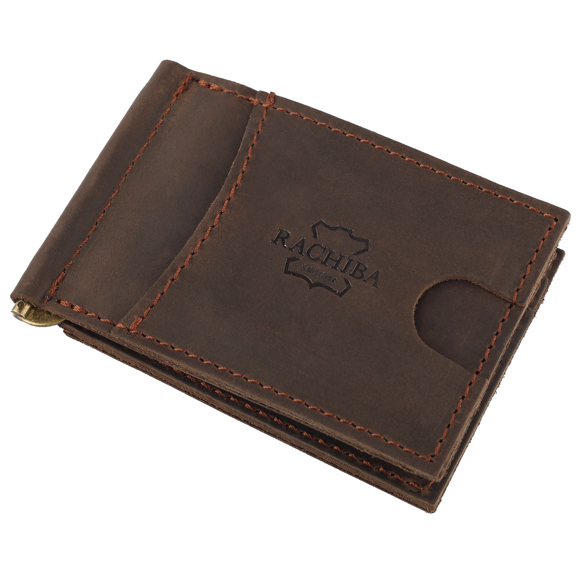 Minimalist Wallet Money Clip Wallet Leather Money Clip | Etsy